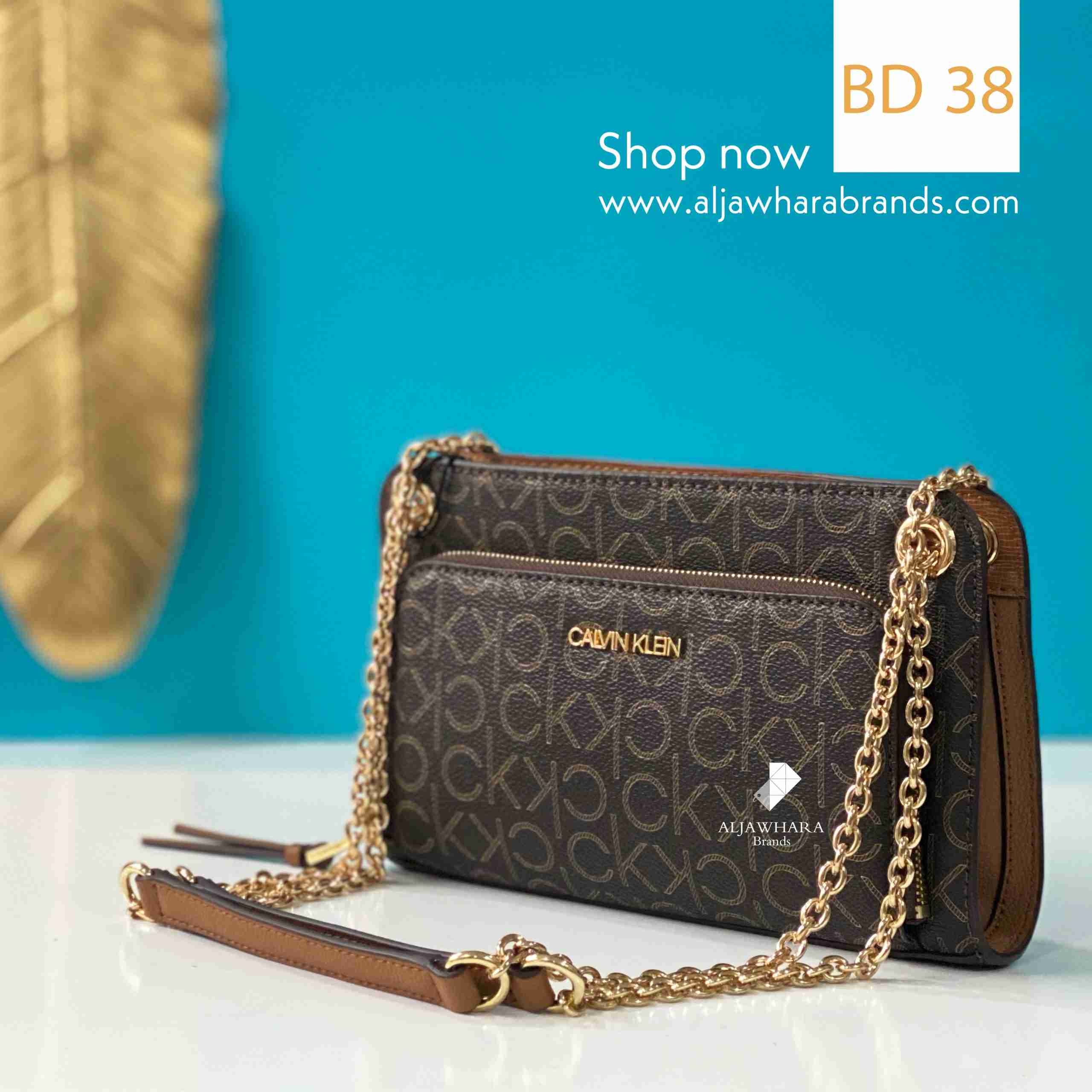 Calvin Klein small shoulder bag / signature brown – Aljawhara brands