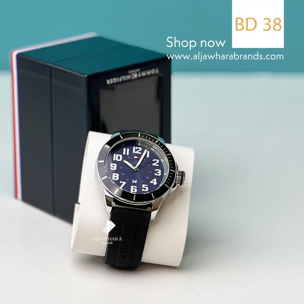 Tommy Hilfiger rubber watch / Black – Aljawhara brands