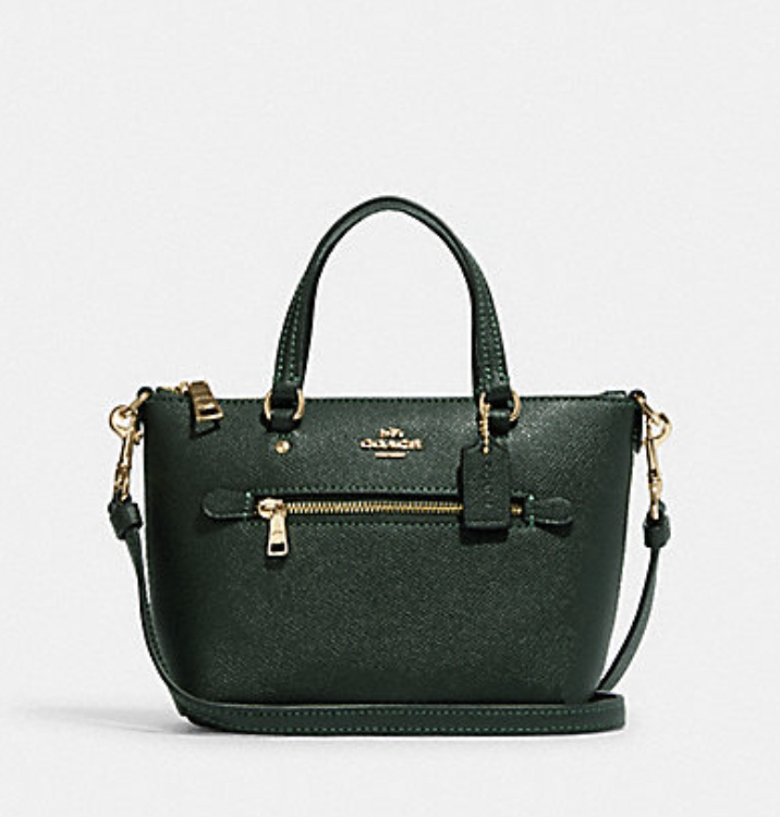 Coach mini satchel / dark green – Aljawhara brands
