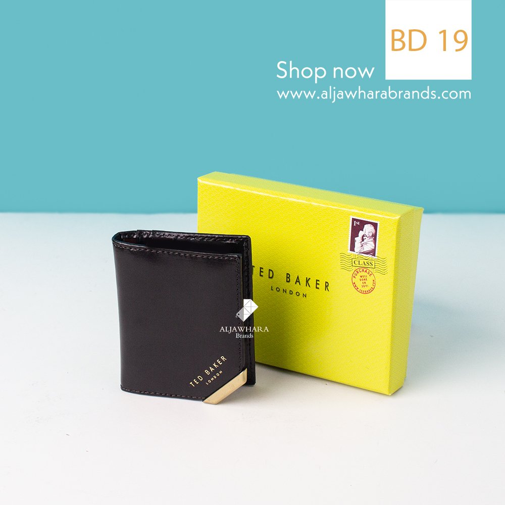 Ted Baker Corner Detail Cardholder/ Dark brown – Aljawhara brands