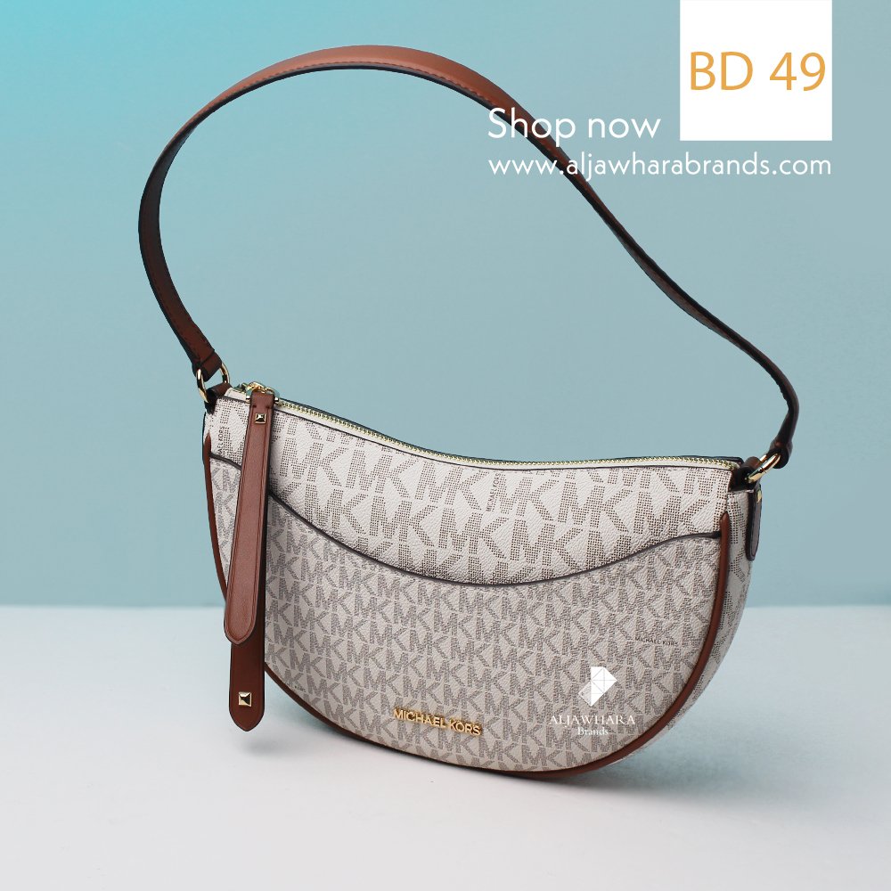 Michael kors Dover Medium Signature Logo Crossbody Bag/ Vanilla ...