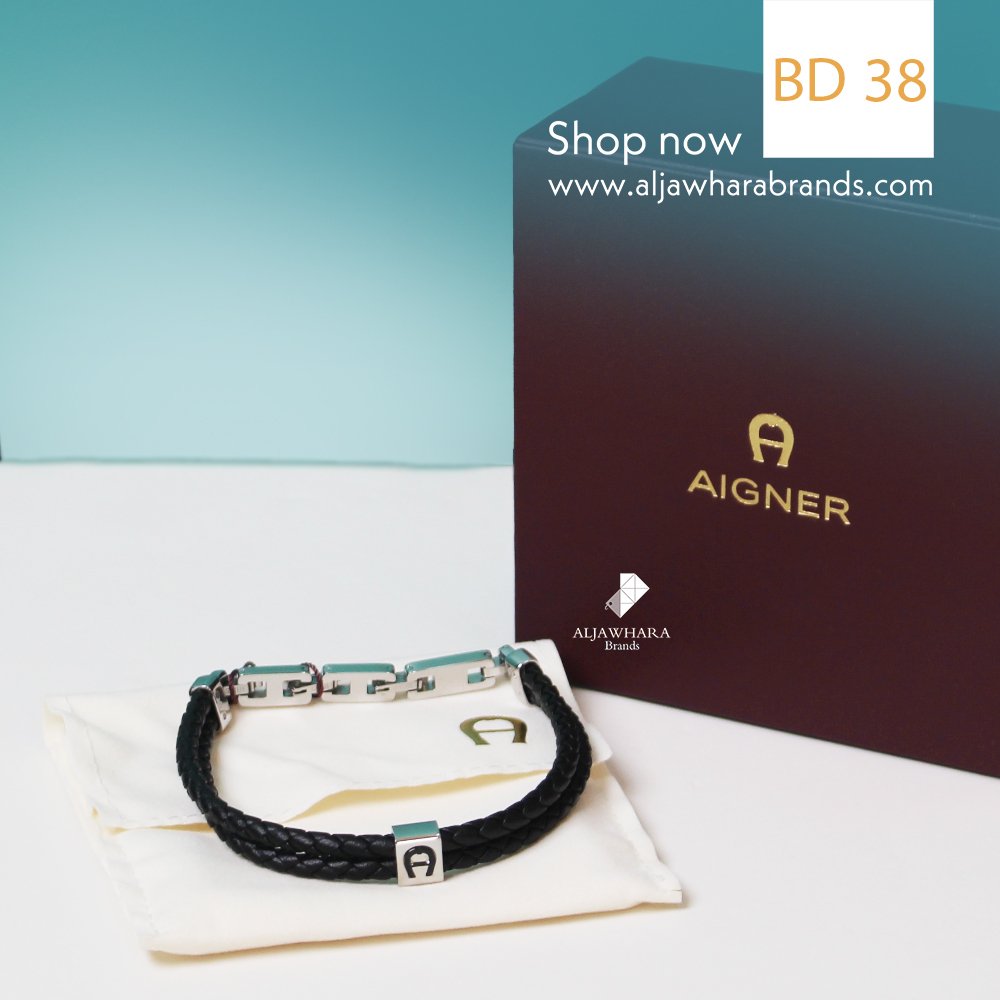 Aigner Leather bracelet with A logo – Aljawhara brands