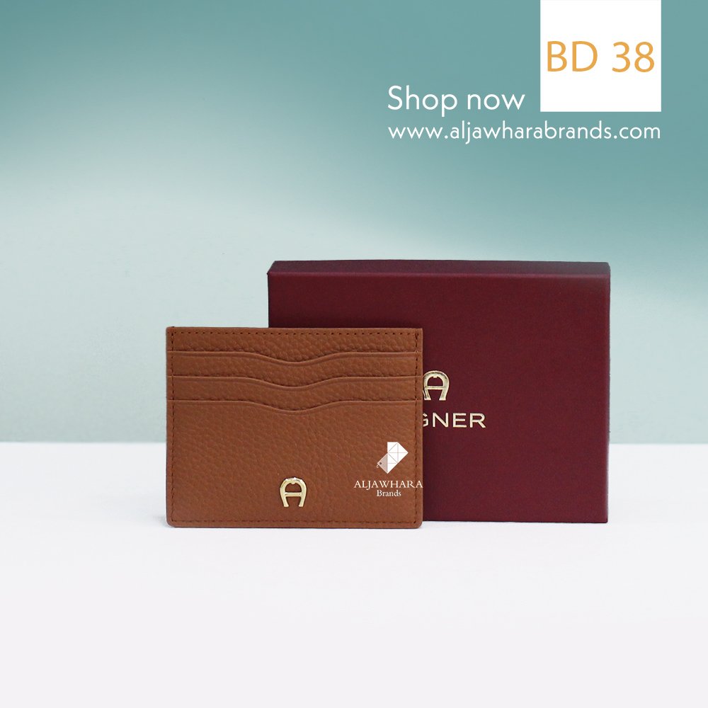 Aigner Elsa card case/ brown – Aljawhara brands