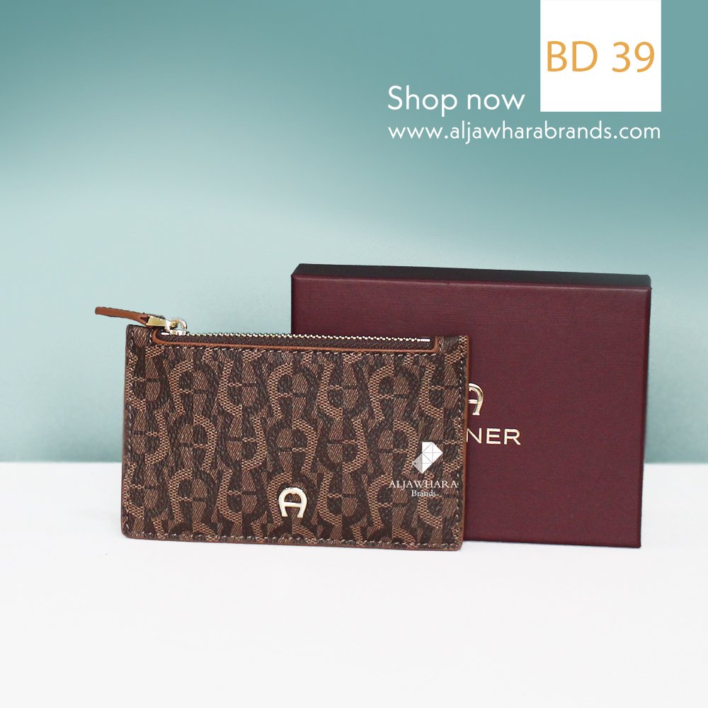 Aigner icon Elma card case/ fango – Aljawhara brands