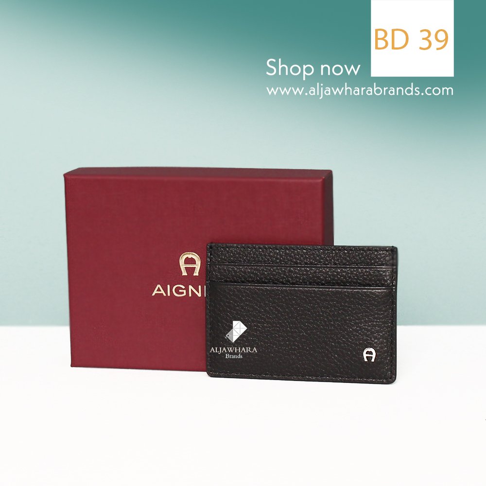 Aigner Fabio card case/ Black – Aljawhara brands